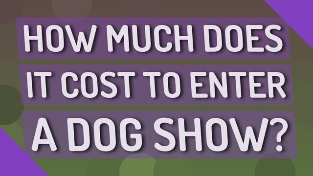 How Much Does It Cost To Enter A Dog Show? A Complete Guide to Entry Fees